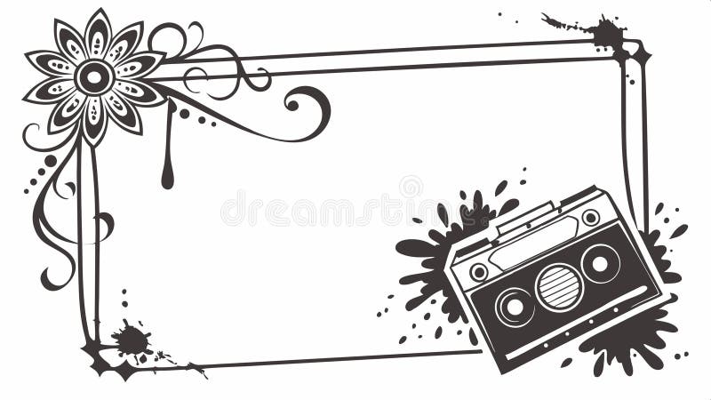 Vintage Radio and Frame, Retro Media and Nostalgic Design Element ...