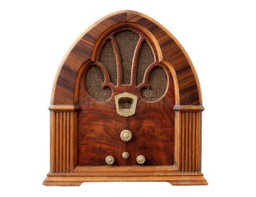 Vintage Radio_Front View stock image. Image of radio, music - 3841499