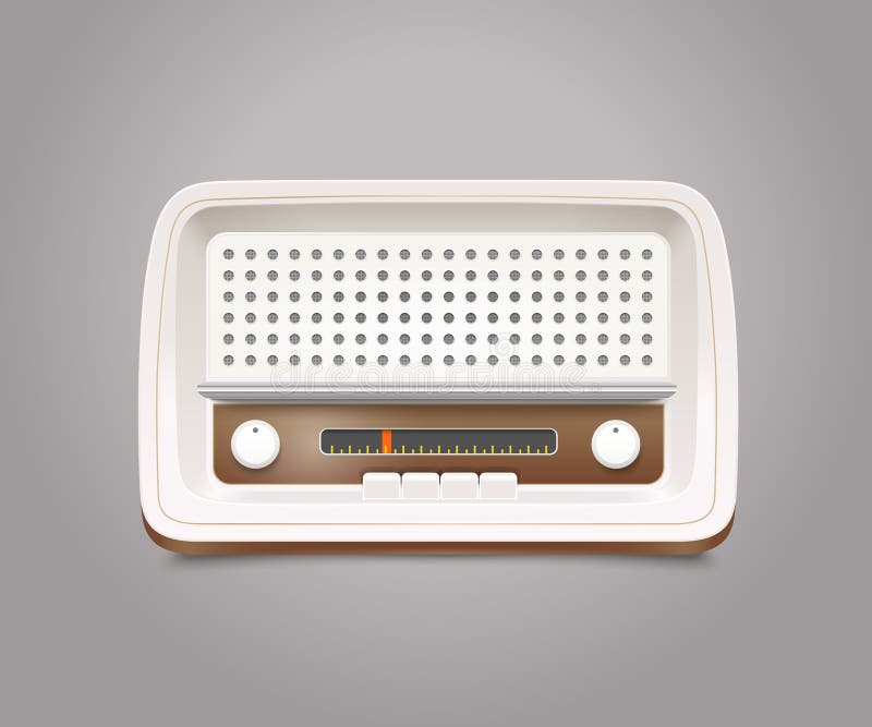 Vintage radio illustration stock vector. Illustration of vector - 50849888
