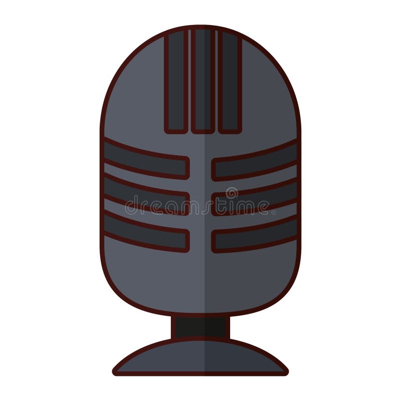 Vintage radio microphone stock vector. Illustration of speaker - 81129885