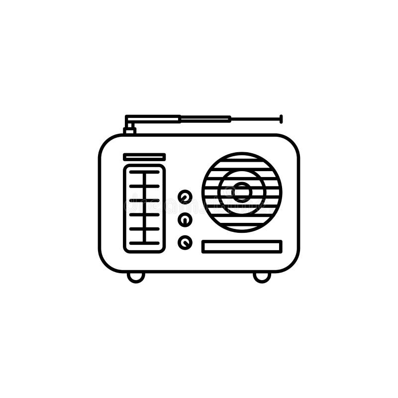 Radio retro. stock vector. Illustration of communicate - 33482733