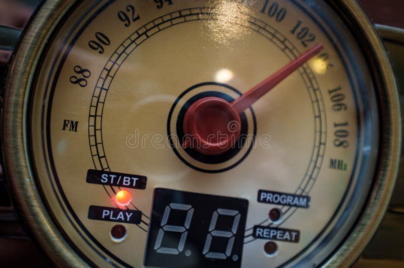 Vintage Radio Tuning Dial stock image. Image of electronics - 145589403