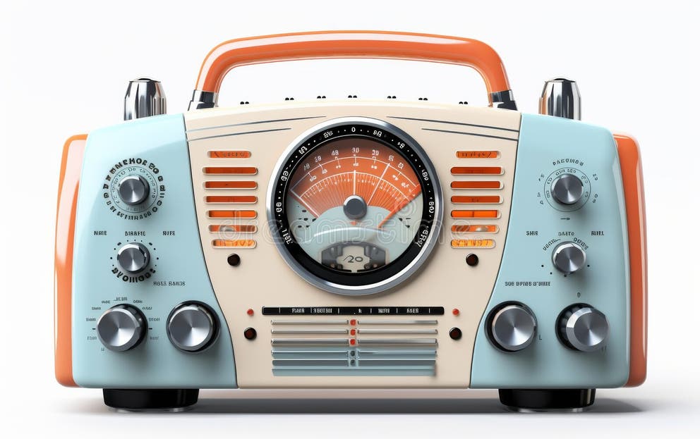 A Vintage Radio with Two Dials Stock Image - Image of incident ...