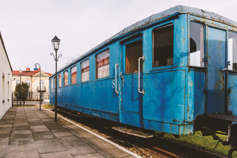 Vintage Railway Carriage Train Waiting on the Platform. Editorial Photo ...