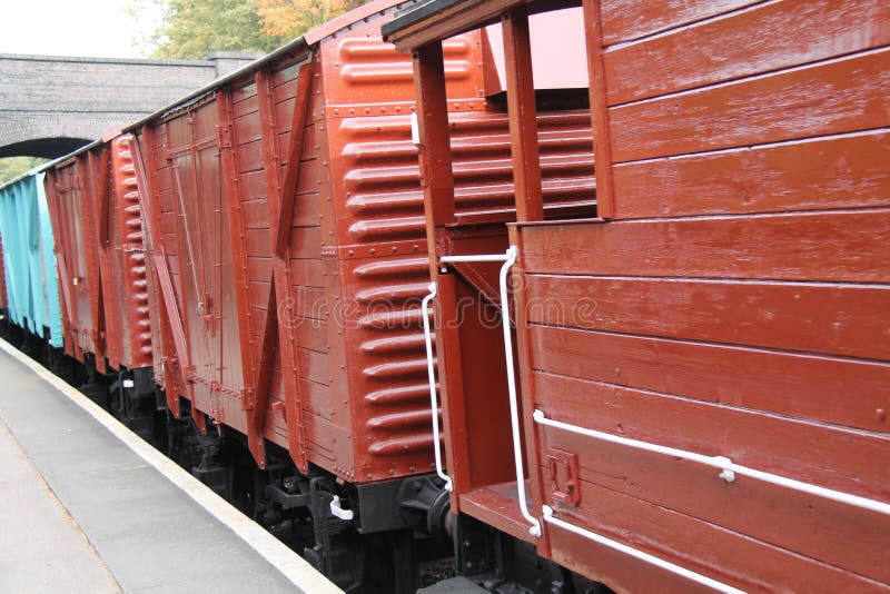 Railway Freight Wagons. stock image. Image of haul, transportation ...