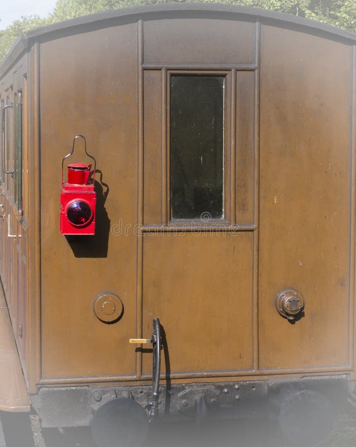 Vintage railway tail lamp stock photo. Image of carriage - 230095130