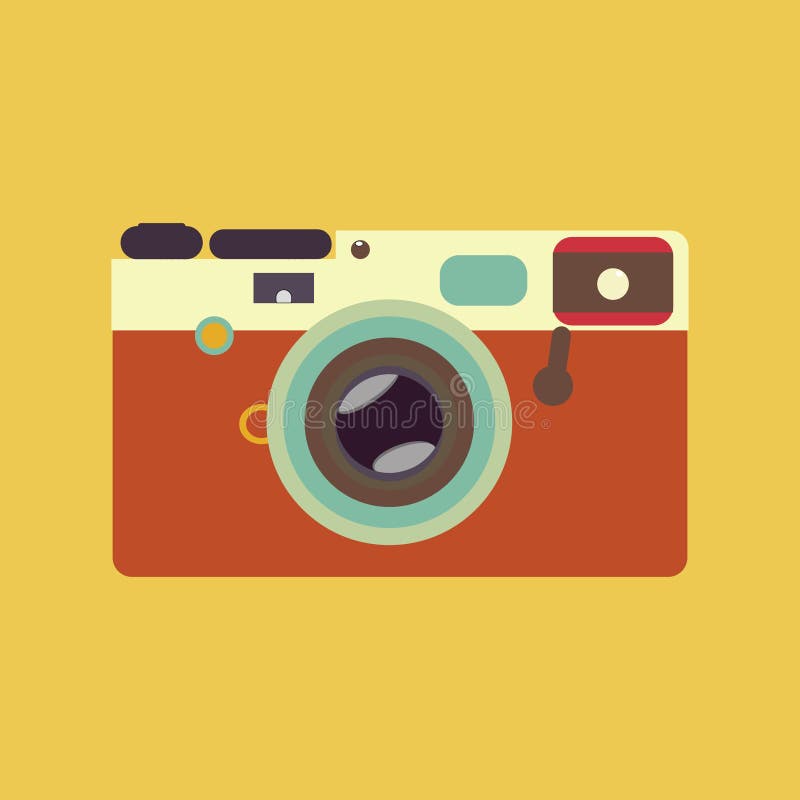 Vintage Rangefinder Film Camera Stock Vector - Illustration of ...