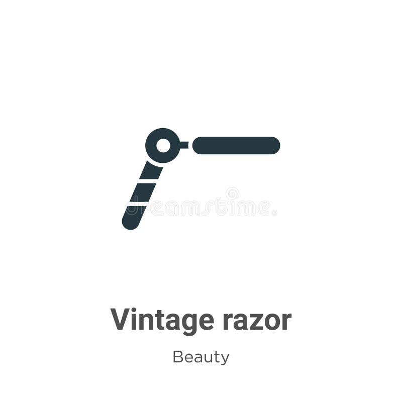 Vintage Razor Vector Icon on White Background. Flat Vector Vintage ...