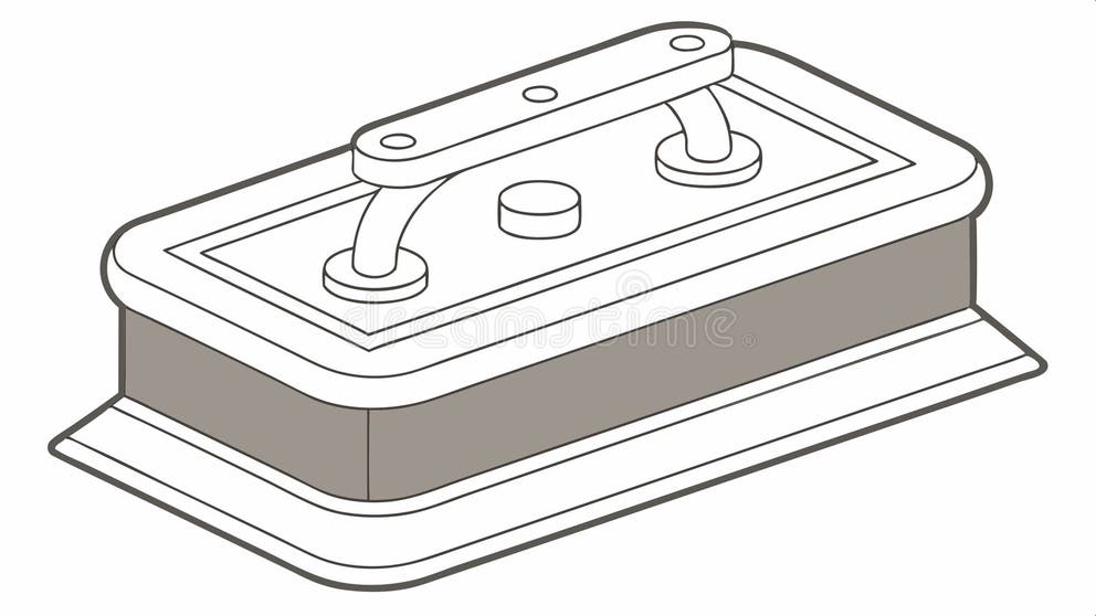 Vintage Rectangular Device with Buttons, Possibly a Recorder or ...