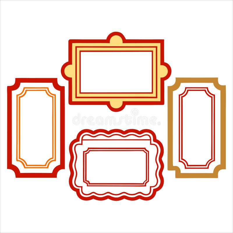 Vintage Rectangular Frame with Crown Logo on Top Stock Vector ...