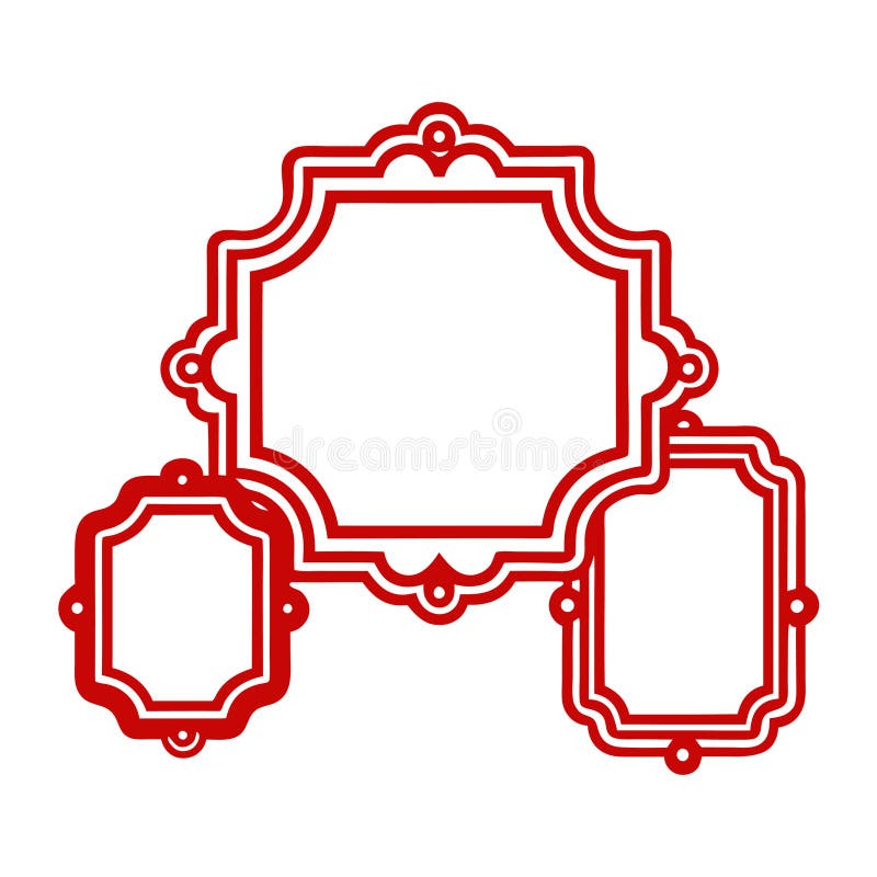 Vintage Rectangular Frame Vector Set – Elegant Ornamental Border ...