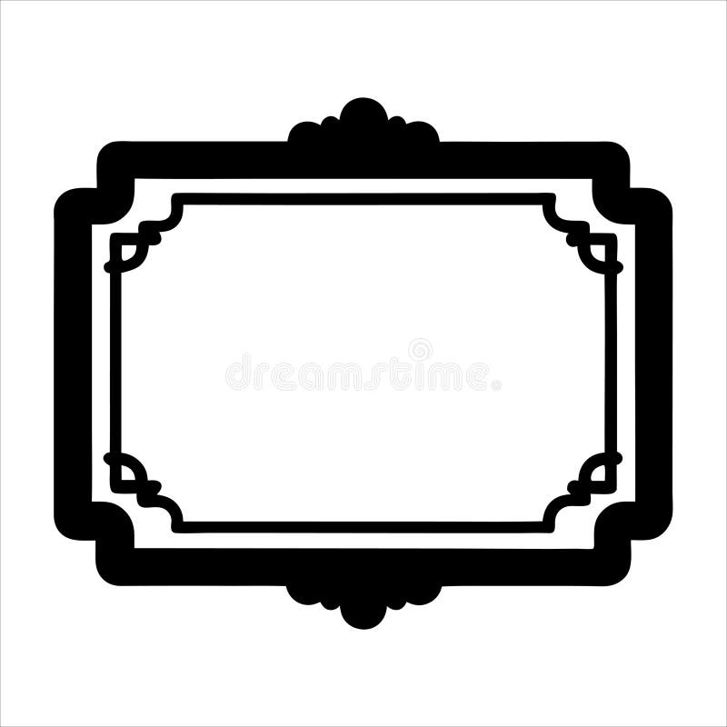Vintage Rectangular Frame Vector Set – Elegant Ornamental Border ...