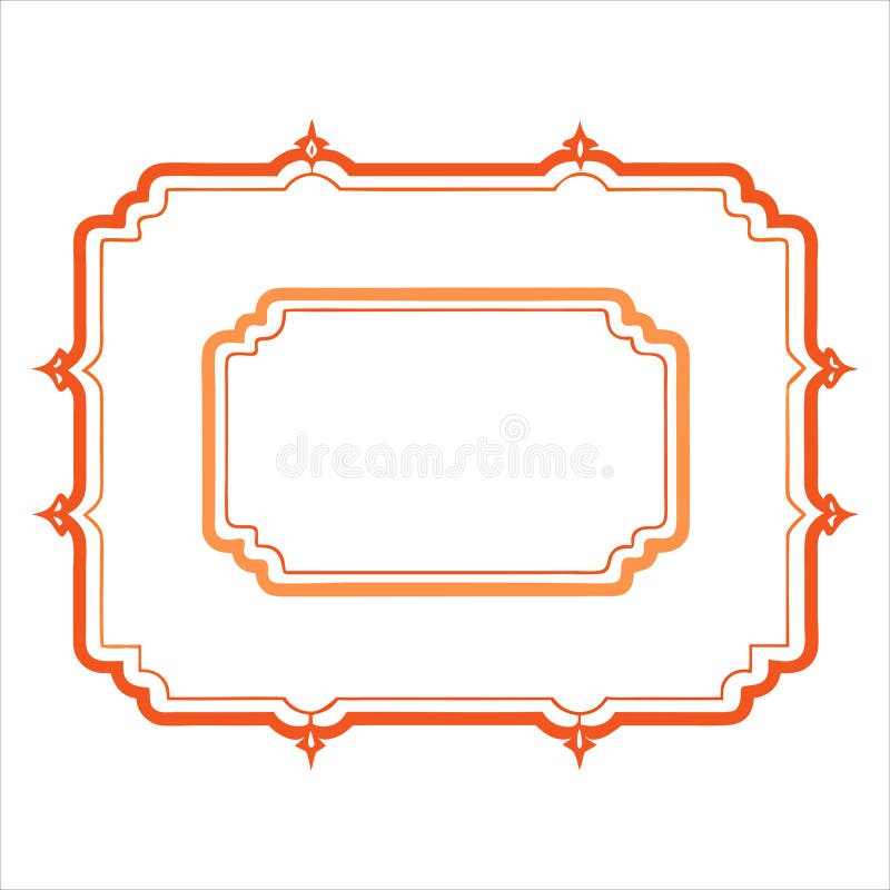 Vintage Rectangular Frame Vector Set – Elegant Ornamental Border ...