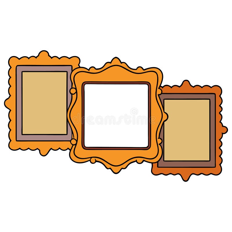 Vintage Rectangular Frame Vector Set – Elegant Ornamental Border ...