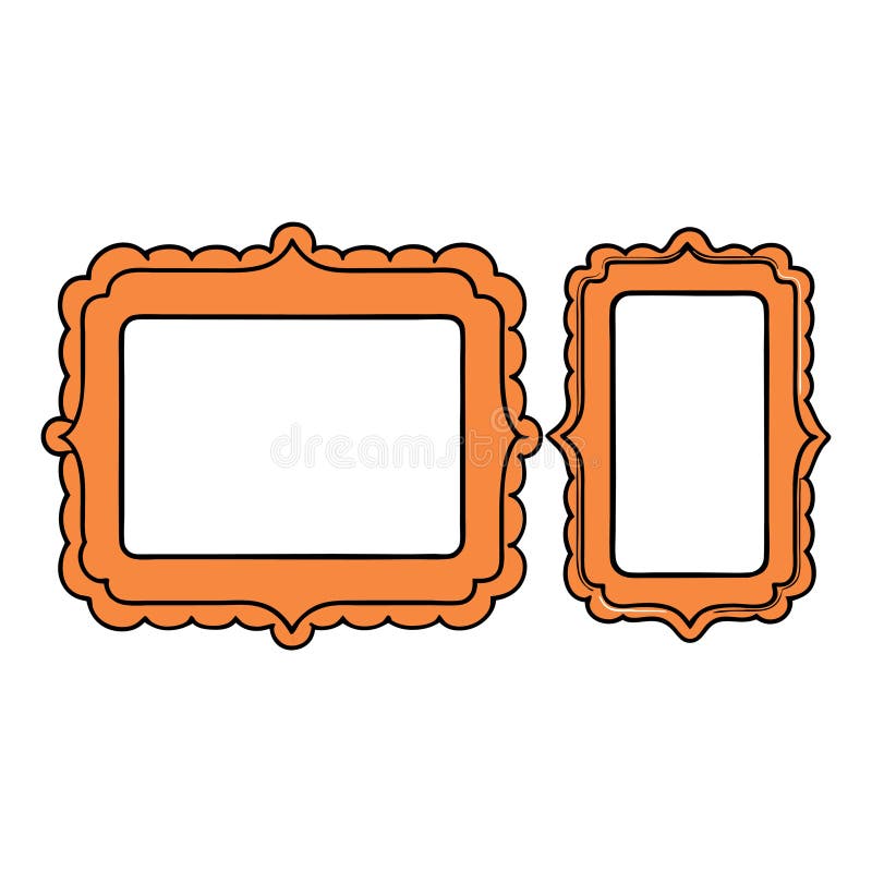 Vintage Rectangular Frame Vector Set – Elegant Ornamental Border ...