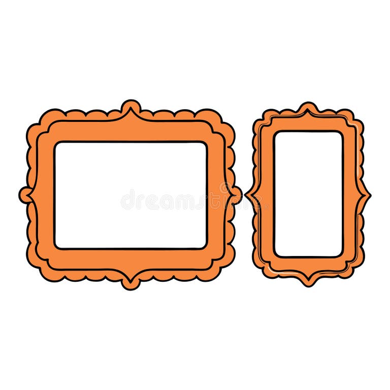 Vintage Rectangular Frame Vector Set – Elegant Ornamental Border ...