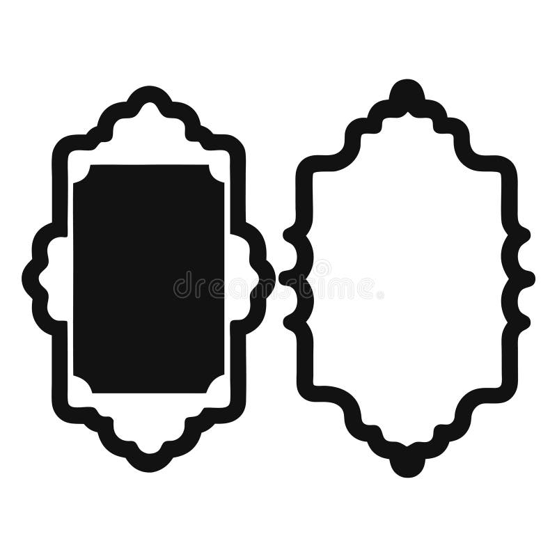 Vintage Rectangular Frame Vector Set – Elegant Ornamental Border ...