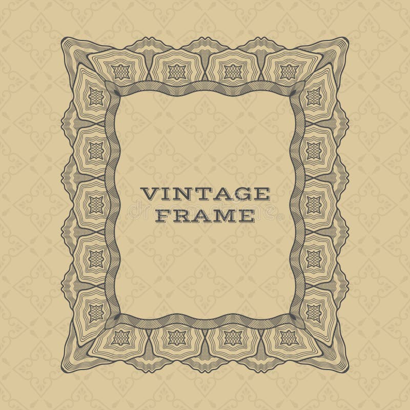 Vintage rectangular frame stock vector. Illustration of line - 113427417