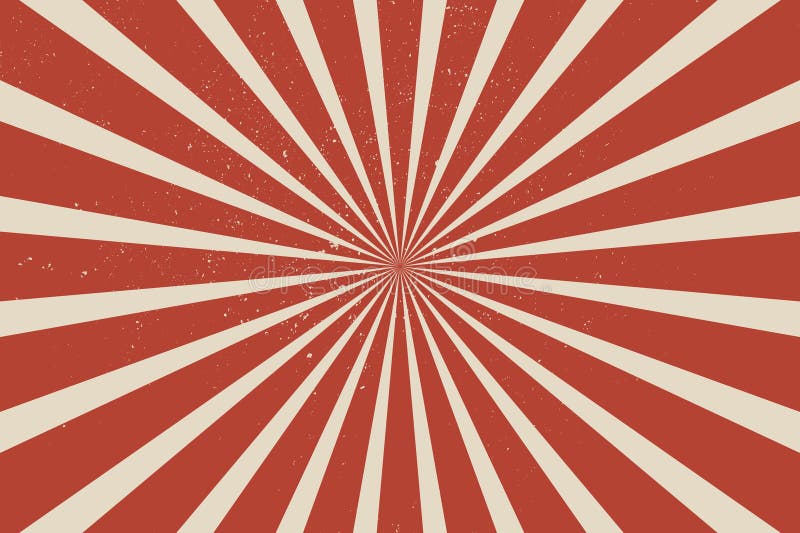 Vintage Red Beige Retro Circus Rays Background Stock Vector ...