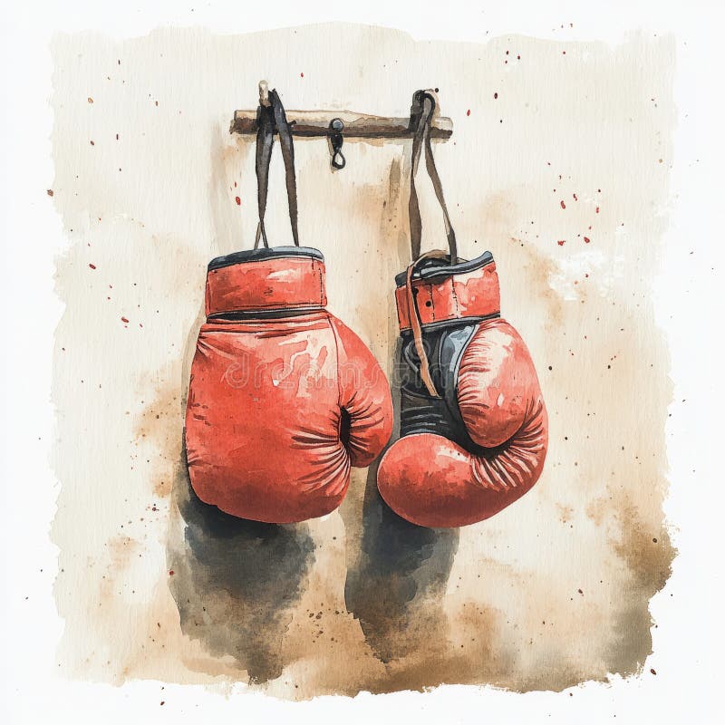 Vintage Red Boxing Gloves Hanging Wall Hook Stock Photos - Free ...