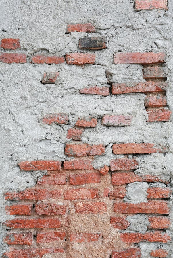 Vintage Red Brick Wall Made of Brick and Mortar Stock Photo - Image of ...