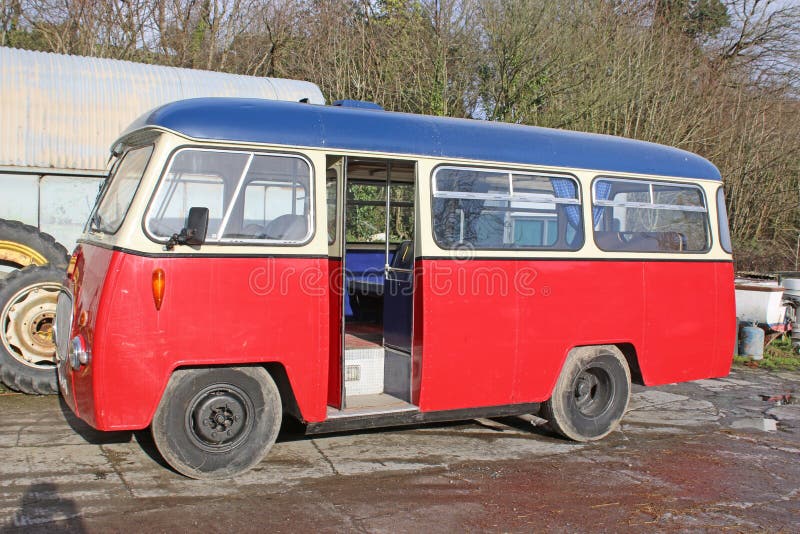 Vintage red bus stock photo. Image of standing, transportation - 120485214