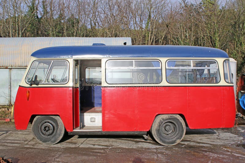 Vintage red bus stock image. Image of tourist, commercial - 124431085