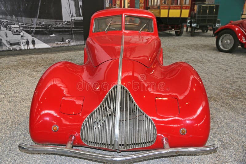 Vintage red car editorial stock photo. Image of retro - 199640953