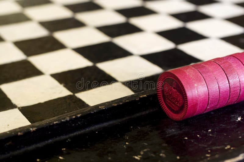 Vintage Red Checkers and Checker Board Stock Photo - Image of home ...