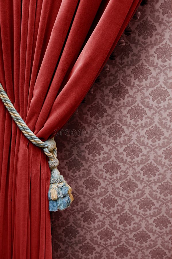 Vintage red curtain stock image. Image of success, texture - 18766875