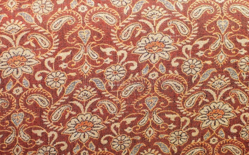 Vintage Red Fabrics Pattern Stock Photo - Image of flowers, brown: 51229300