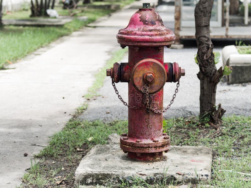 Vintage Red Fire Hydrant stock photo. Image of metal - 59586030