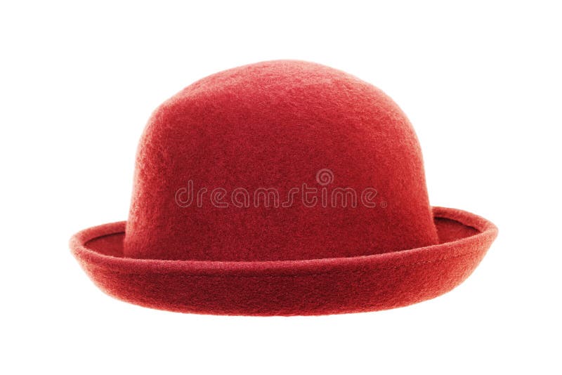 Vintage red hat on white stock image. Image of fedora - 50900453