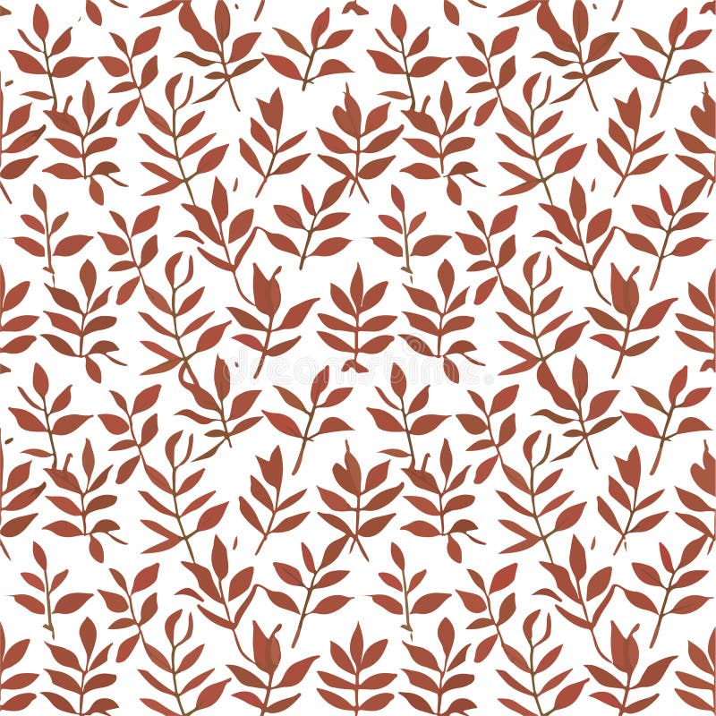 Vintage Red Leaf Pattern Vector Illustration Design Stock Vector ...