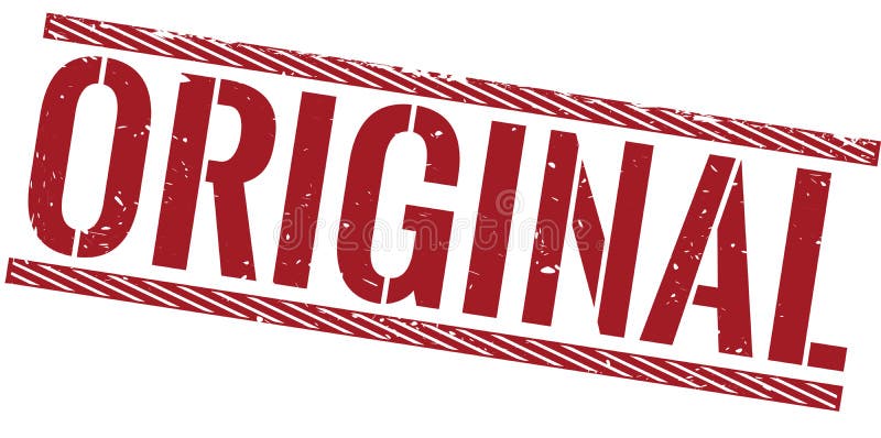 Vintage Red Original Stamp on White Background Stock Vector ...