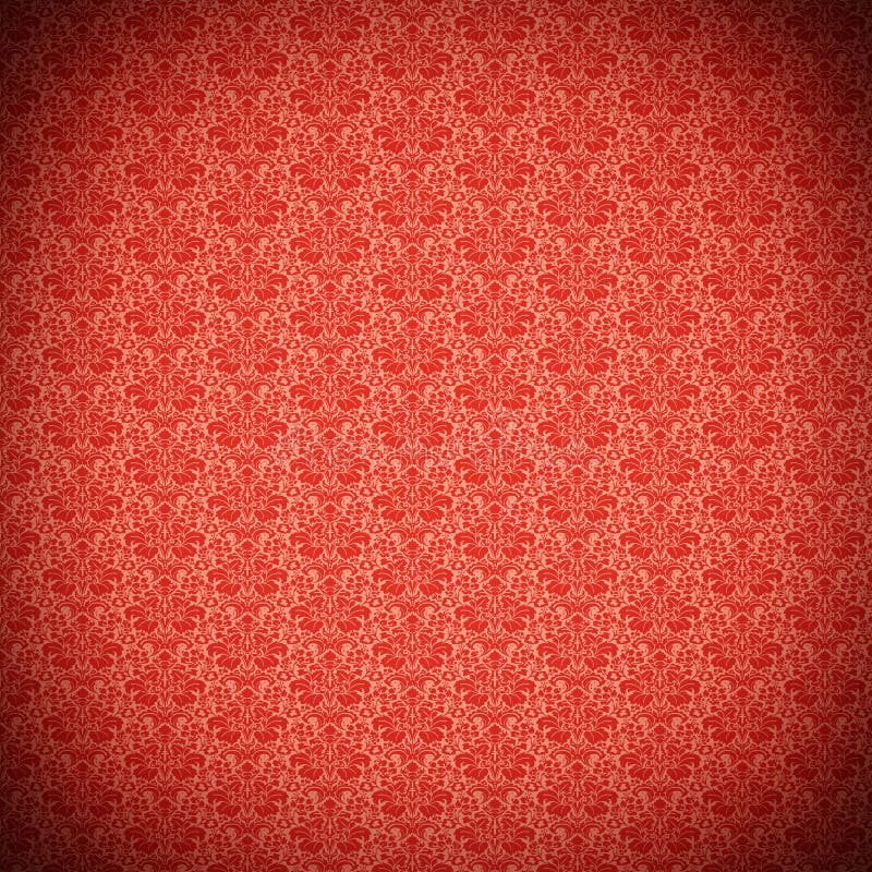 Vintage red ornate pattern stock illustration. Illustration of abstract ...