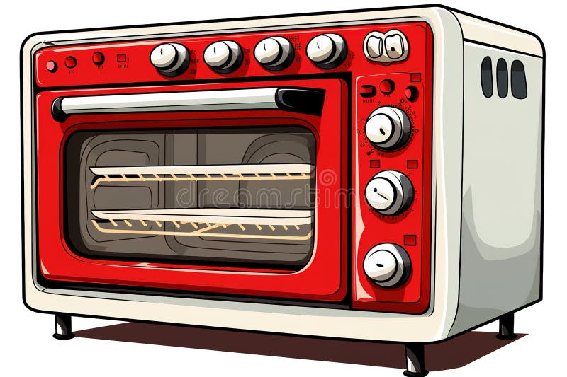 Retro Red Oven: Vintage Kitchen Appliance Stock Photo Stock ...