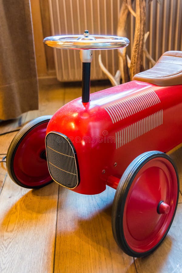 Vintage red pedal car stock image. Image of retro, childhood - 97145209