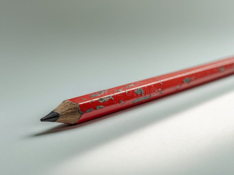 Vintage Red Pencil - Classic Writing Tool Stock Photo - Image of ...