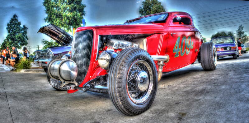 Vintage red race car editorial photography. Image of vintage - 53308452