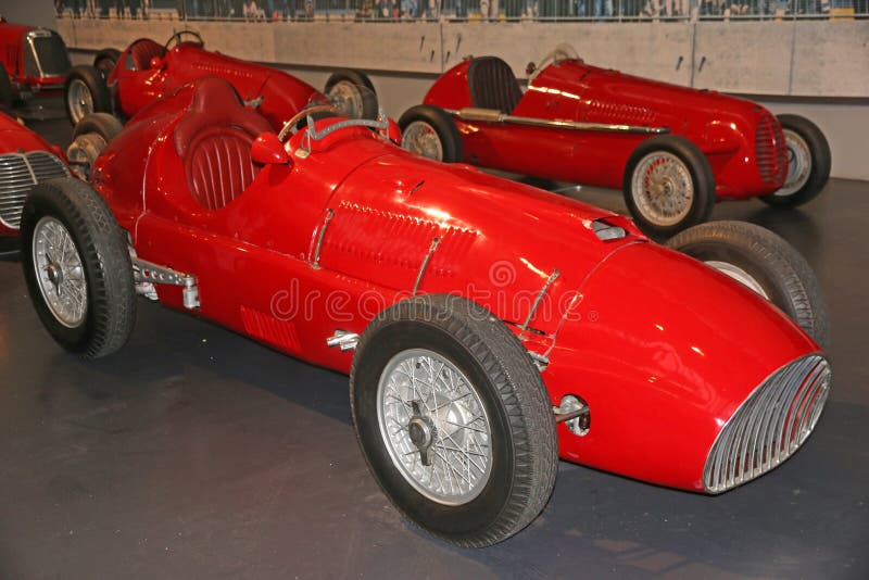 Vintage red racing car editorial stock photo. Image of open - 208345983