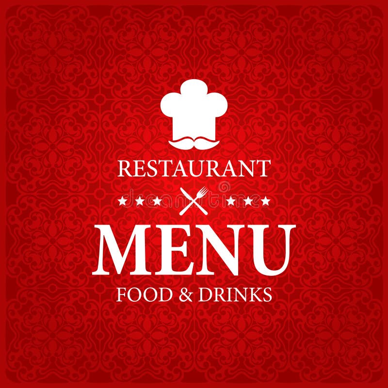 Vintage Red Retro Food and Drinks Restaurant Menu Stock Vector ...