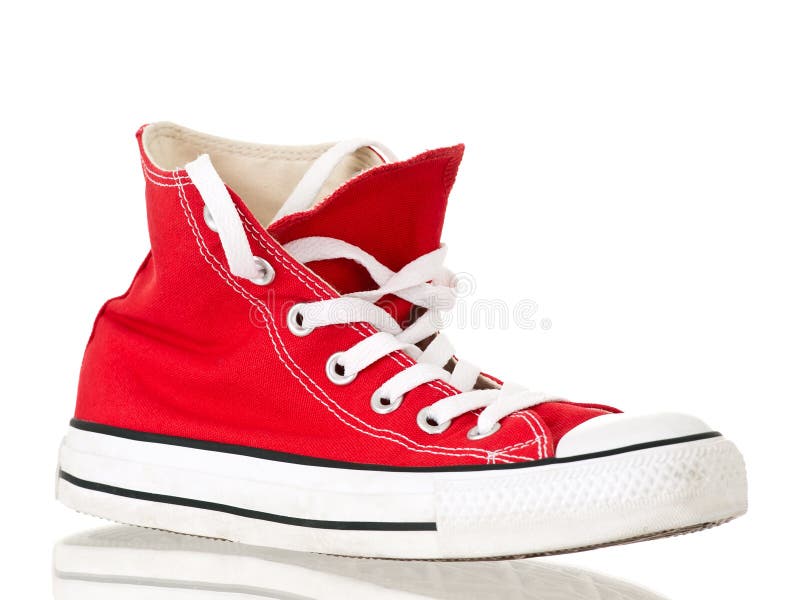 Vintage red shoe side view stock photo. Image of background - 19220566
