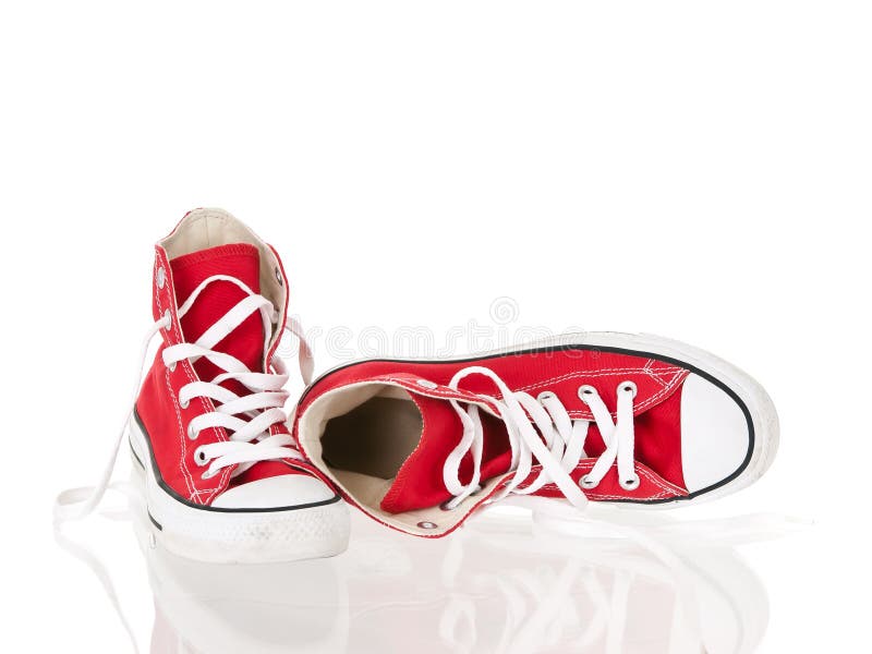 Vintage red shoes relaxed stock photo. Image of worn - 19069116