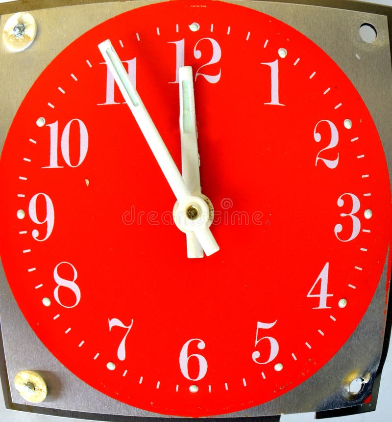 Vintage red table clock stock image. Image of equipment - 65769297