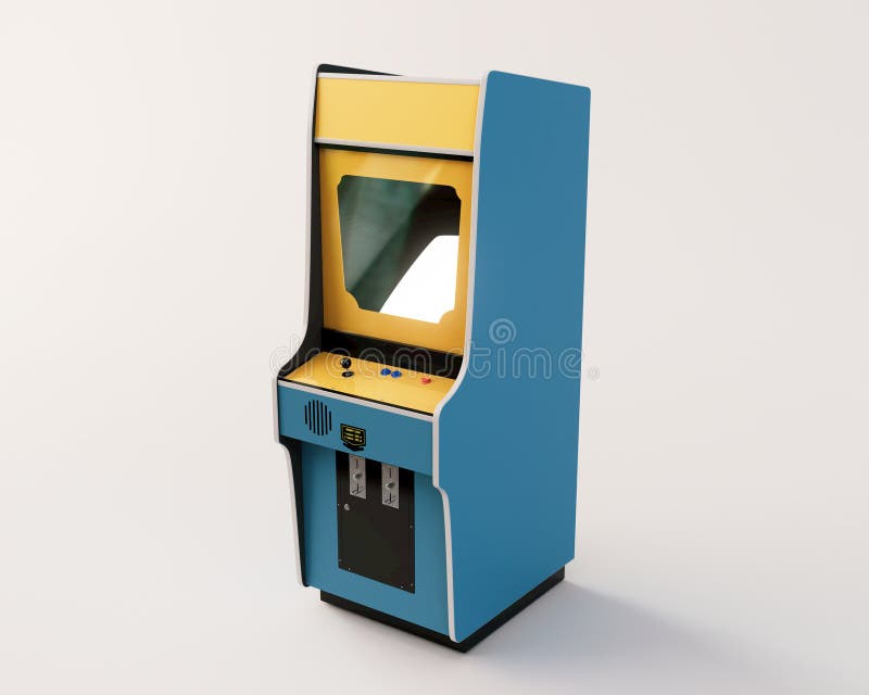 Arcade Machine Dramatic View Stock Image - Image of peripherals ...