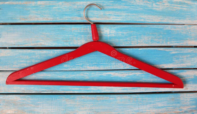 Vintage red wooden hanger stock photo. Image of clothing - 61008624