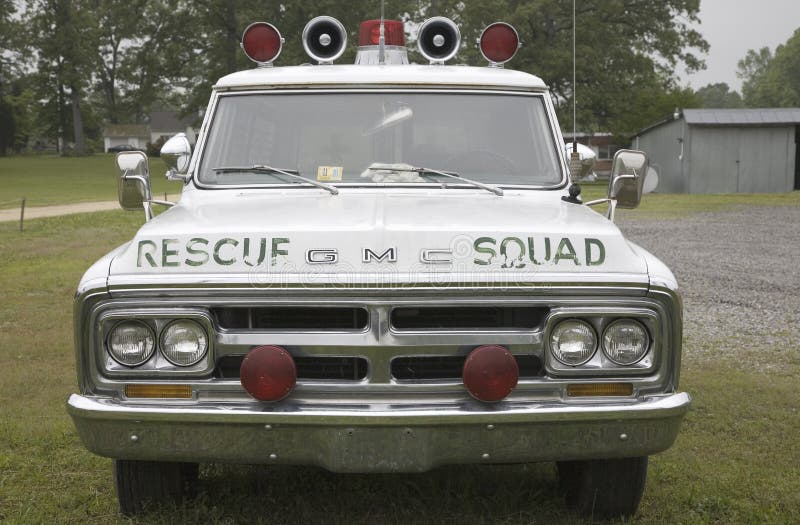 Vintage Rescue Squad Car editorial stock image. Image of county - 27072159