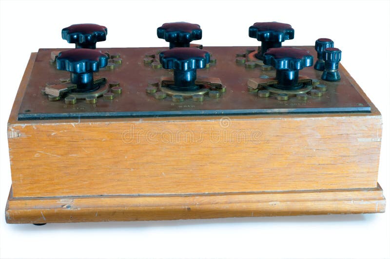 Vintage Resistors Decade Box Stock Photo - Image of current, circuit ...