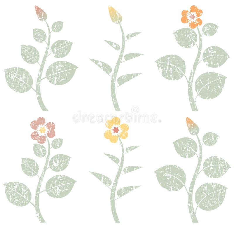 Flowers Grunge Texture, Vector Stock Vector - Illustration of ...